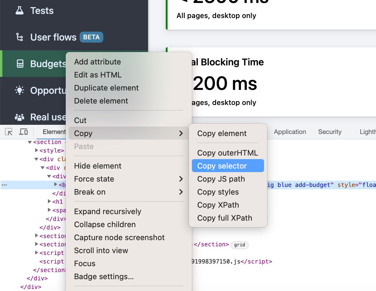 How to find the CSS Selector of a page element | PageVitals