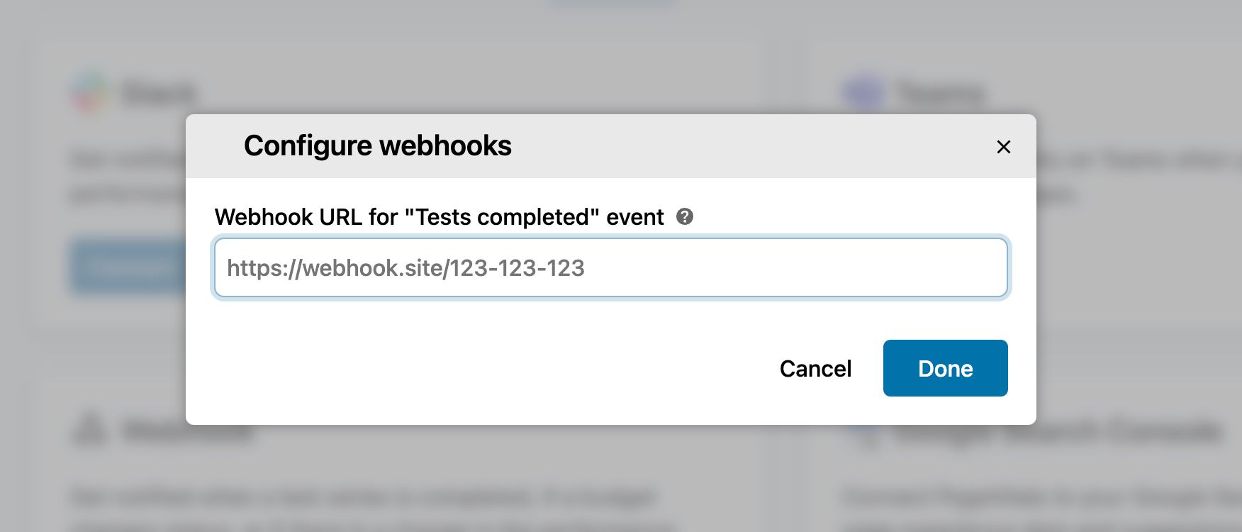 Webhooks | PageVitals
